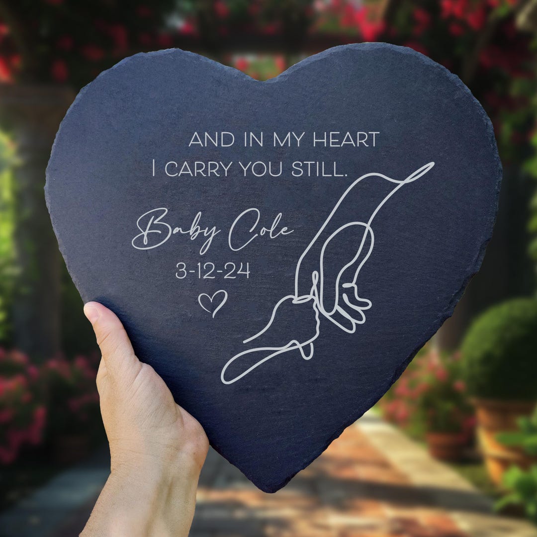 Baby Loss Sympathy Gift, Personalized Memorial Stone With Name & Date ...
