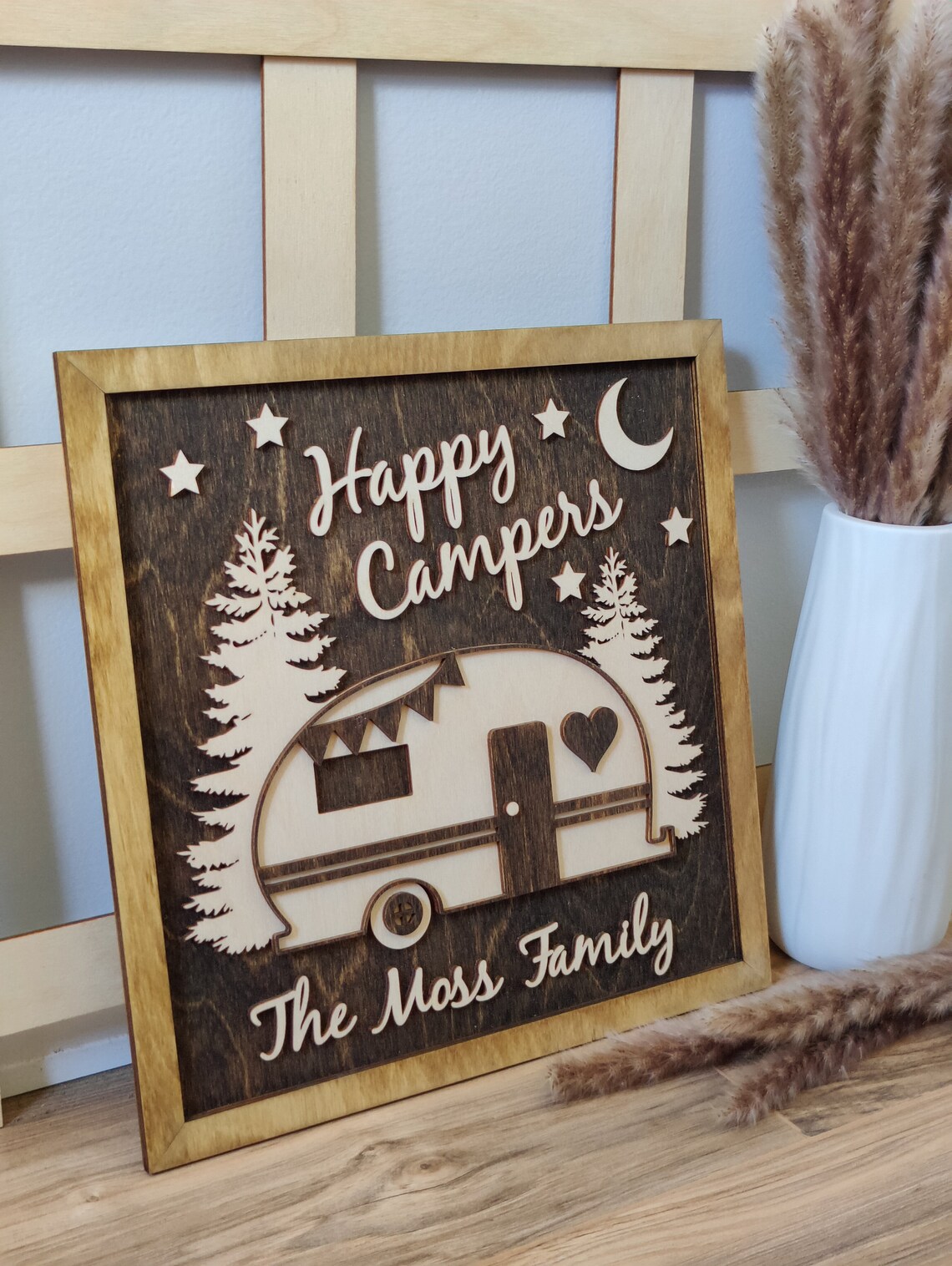 Personalized Happy Campers Sign Camping Wall Decor RV - Etsy