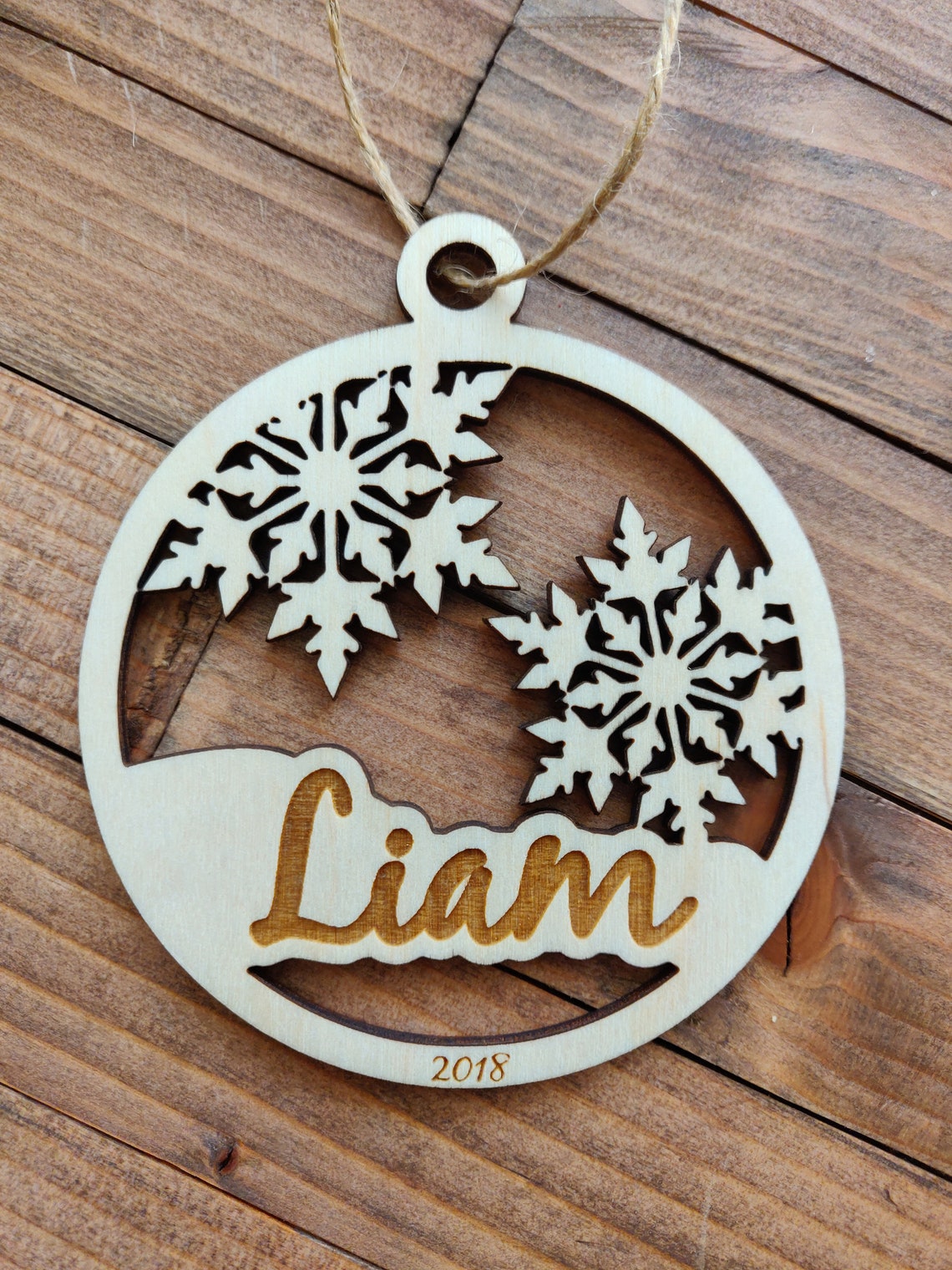 Personalized Name Ornament, Snowflake Ornament, Christmas Name Pendant ...