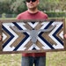 Longhorn Aztec Inspired Geometric Wood Art, Diamond Quilt Pattern ...