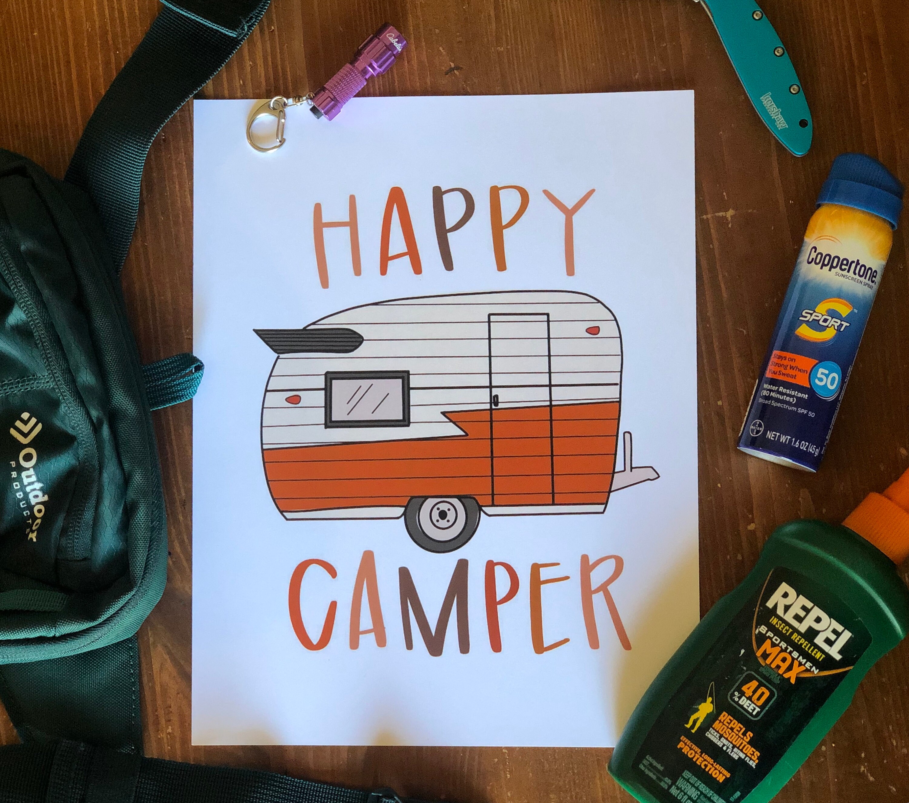 Happy Camper Printable Etsy