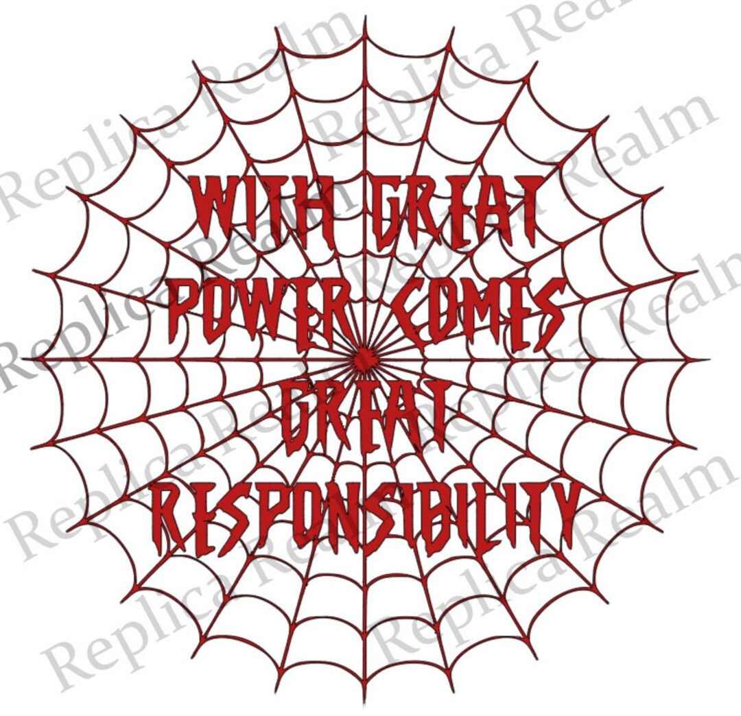 With Great Power Comes Great Responsibility SVG - Etsy