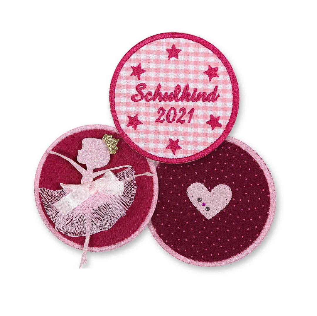 Velcro Motif in Fabric, Velcro Patch for School Bags, Motif Ballerina ...