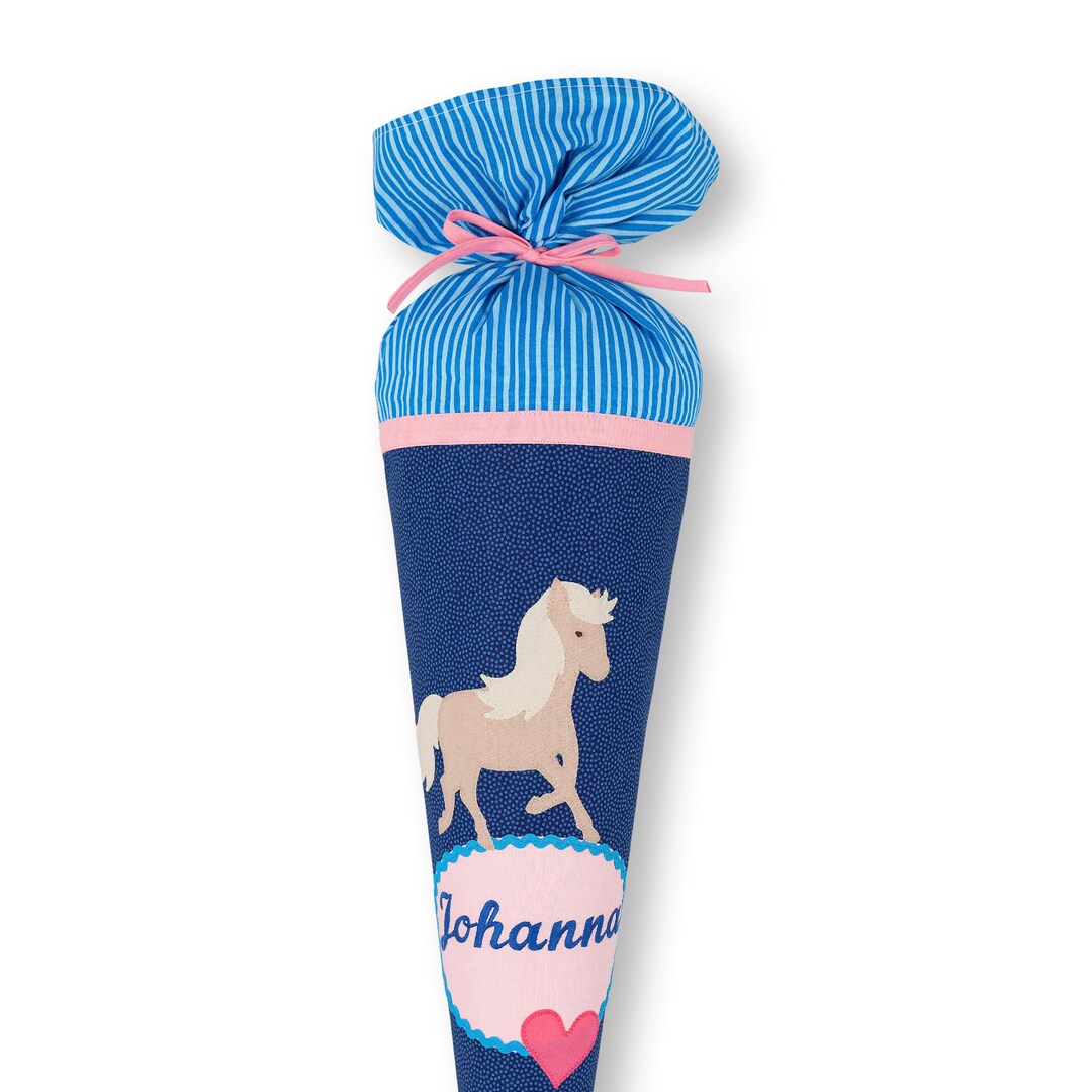 School Cone School Cone With Name Fabric School Cone Horse - Etsy UK