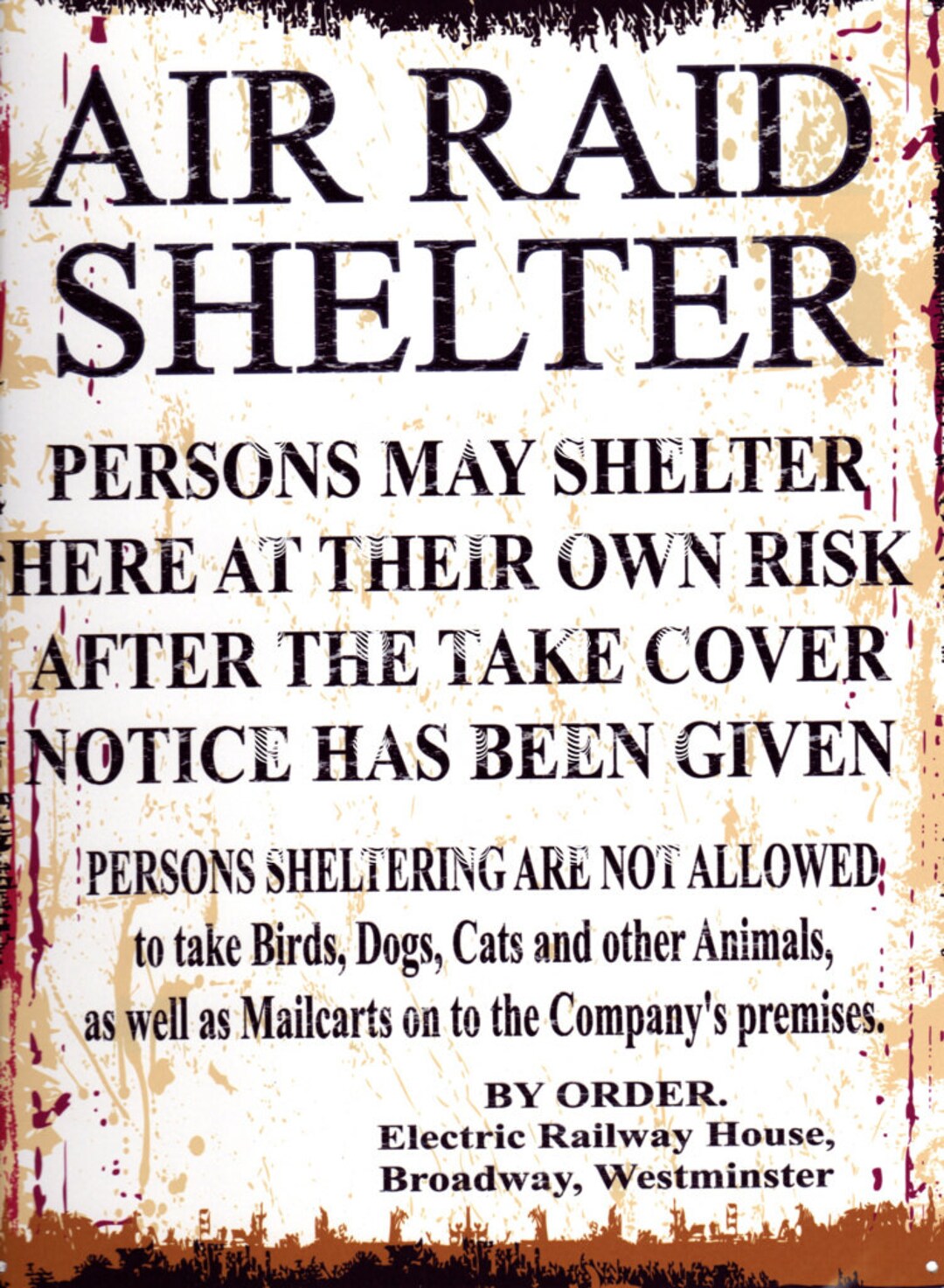 Air Raid Shelter Metal Sign: Retro WWII Home Decor - Etsy