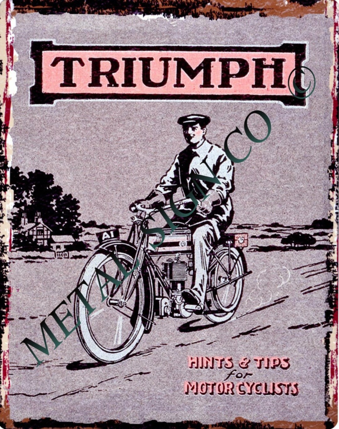 Triumph Motorcycle Posters And Signs