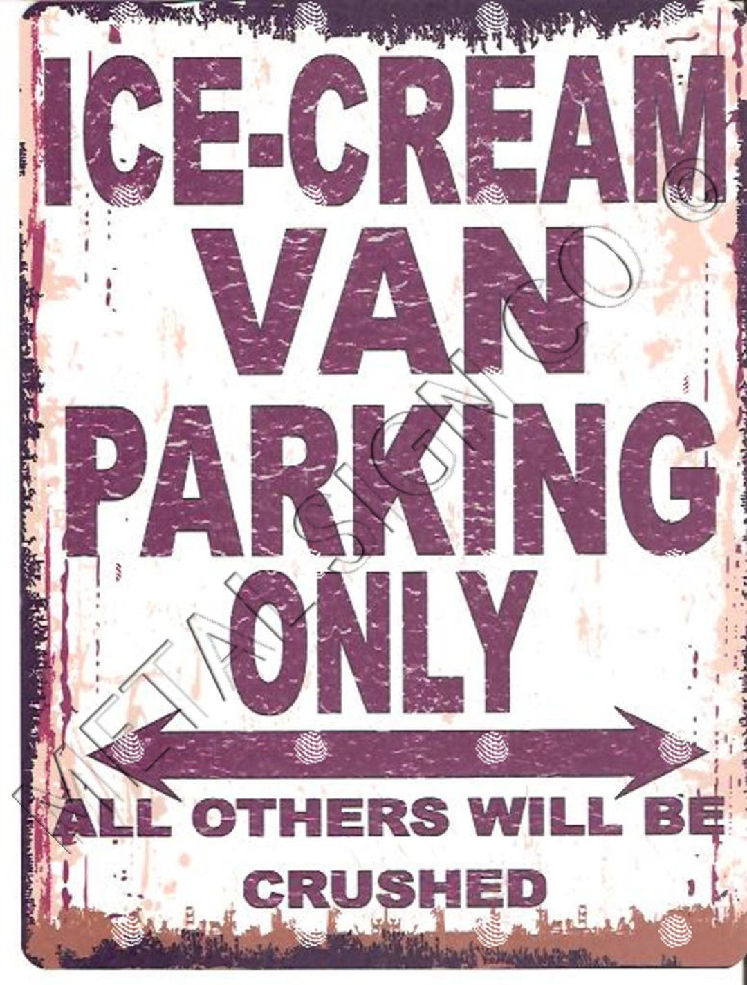 Ice Cream Van Classic Metal Wall Sign Pub,bar Shed Garage Cafe Shop Art ...