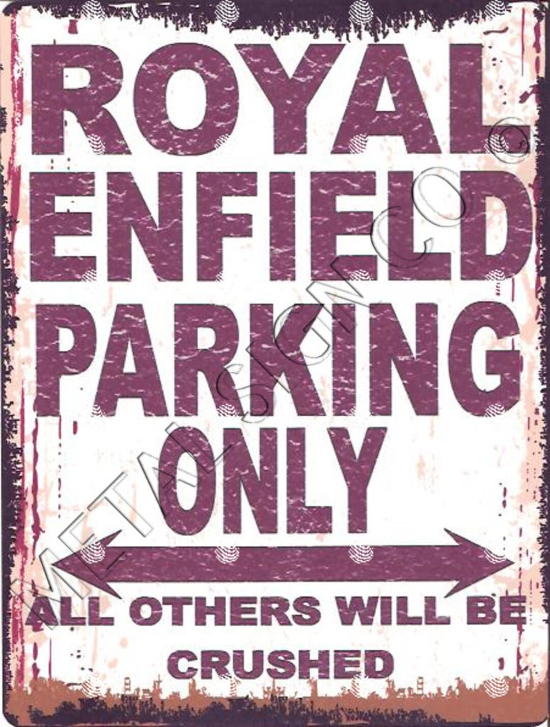 Royal Enfield Parking Only Metal Sign: Vintage Style Garage Decor - Etsy