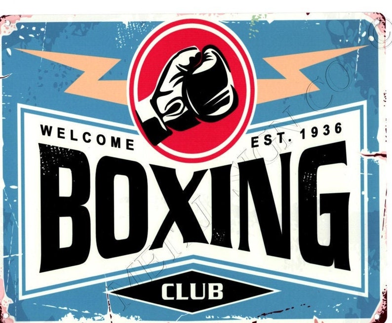 Boxing Club Metal Wall Sign Retro Vintage Style Pub Shed - Etsy UK