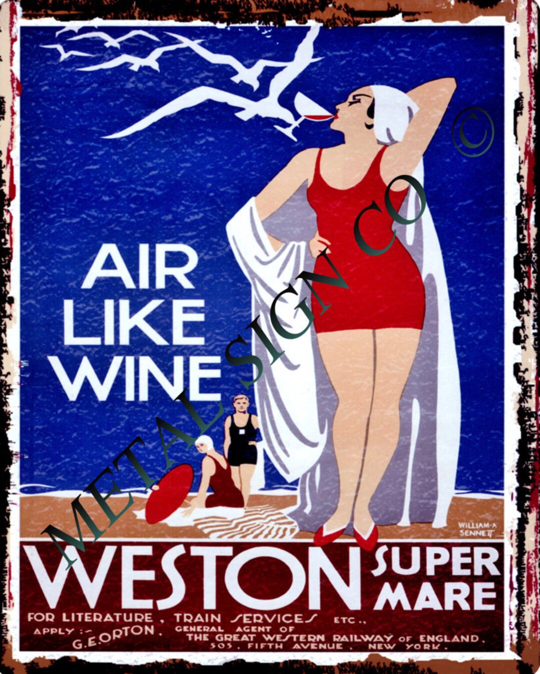 Gwr Weston Super Mare Rail Railway Advert Cafe Coffee Shop Train Bar ...