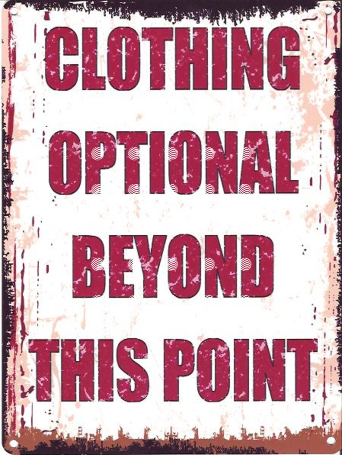 Clothing Optional Beyond This Point Metal Wall Sign Retro - Etsy UK