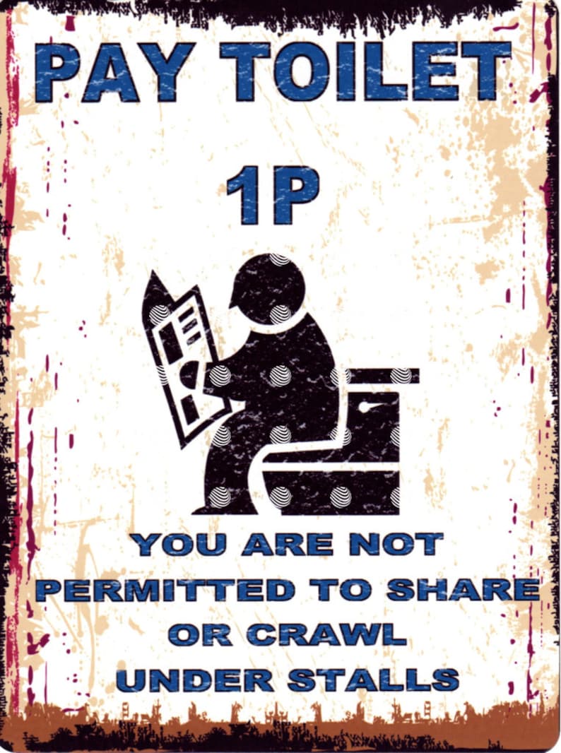 Pay Toilet Metal Wall Sign Retro Vintage Style Pub Toilet - Etsy UK