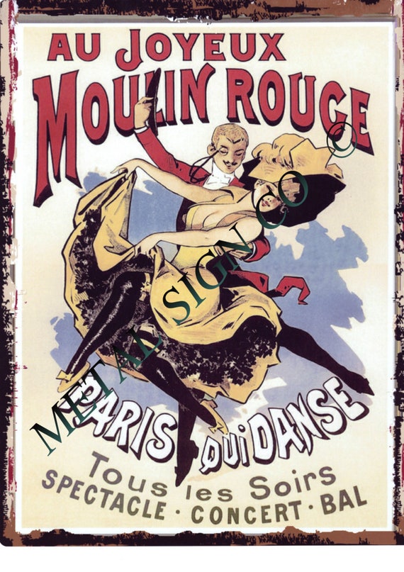 Moulin Rouge Classic French Advert Metal Wall Signvintage | Etsy UK