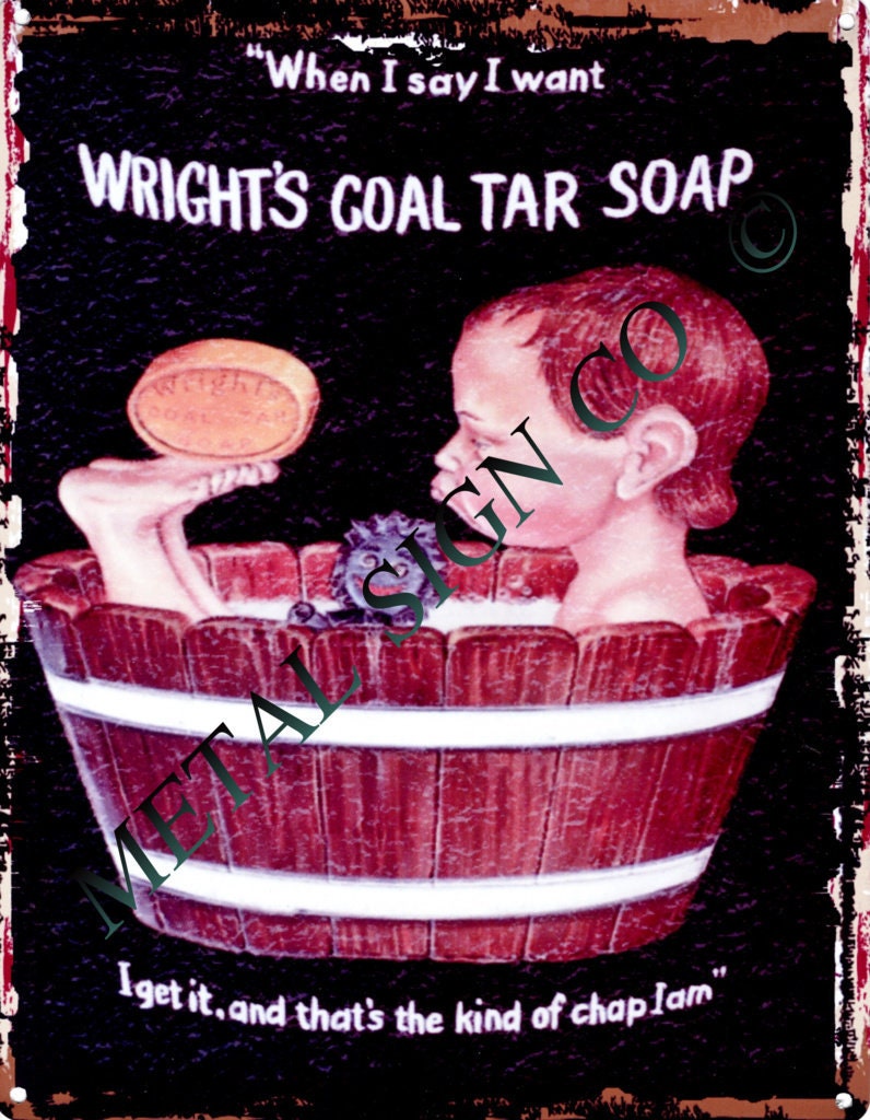 Wrights Cold Tar Soap Metal Wall Sign - Etsy UK