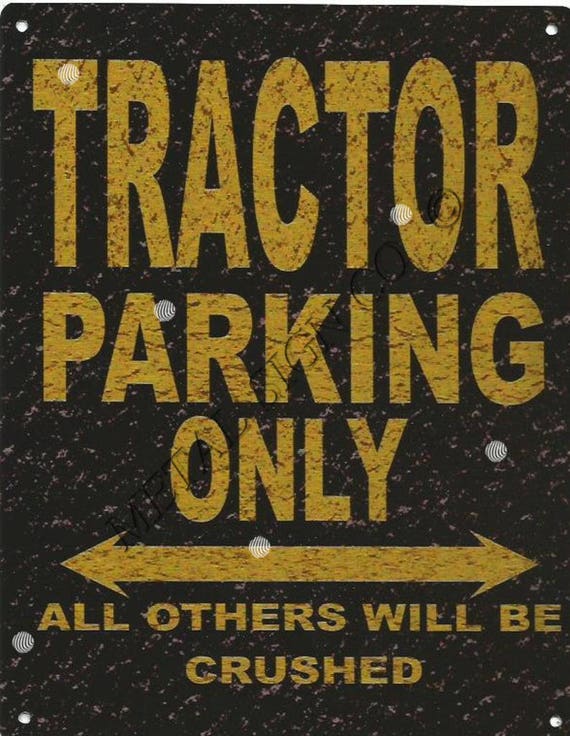Tractor Classic Farm Parking Sign Shed Garage Games Room Man | Etsy