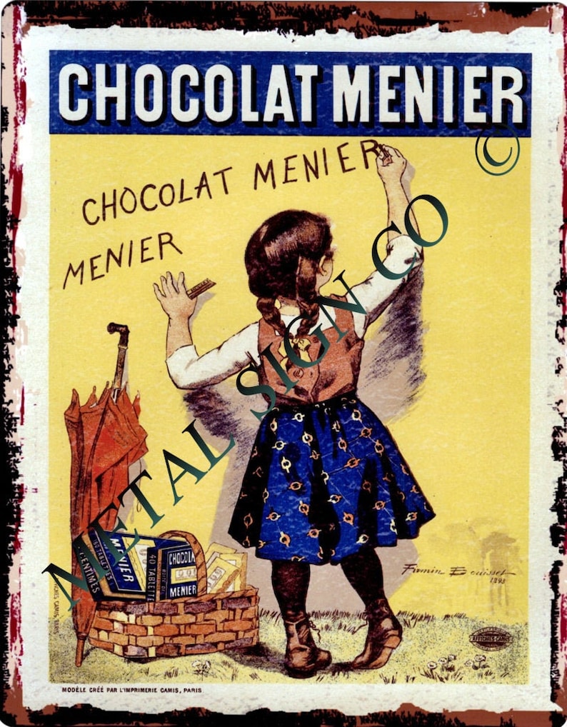 Chocolate Menier Classic French Advert Metal Wall - Etsy UK