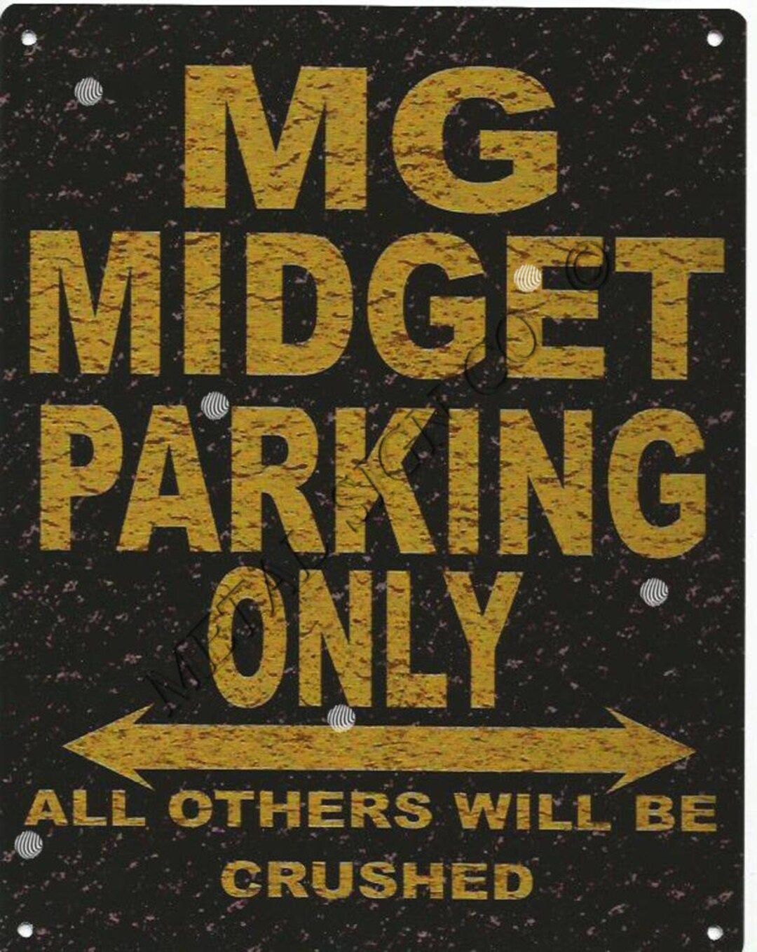 MG Midget Parking Only Sign: Retro Man Cave Decor - Etsy