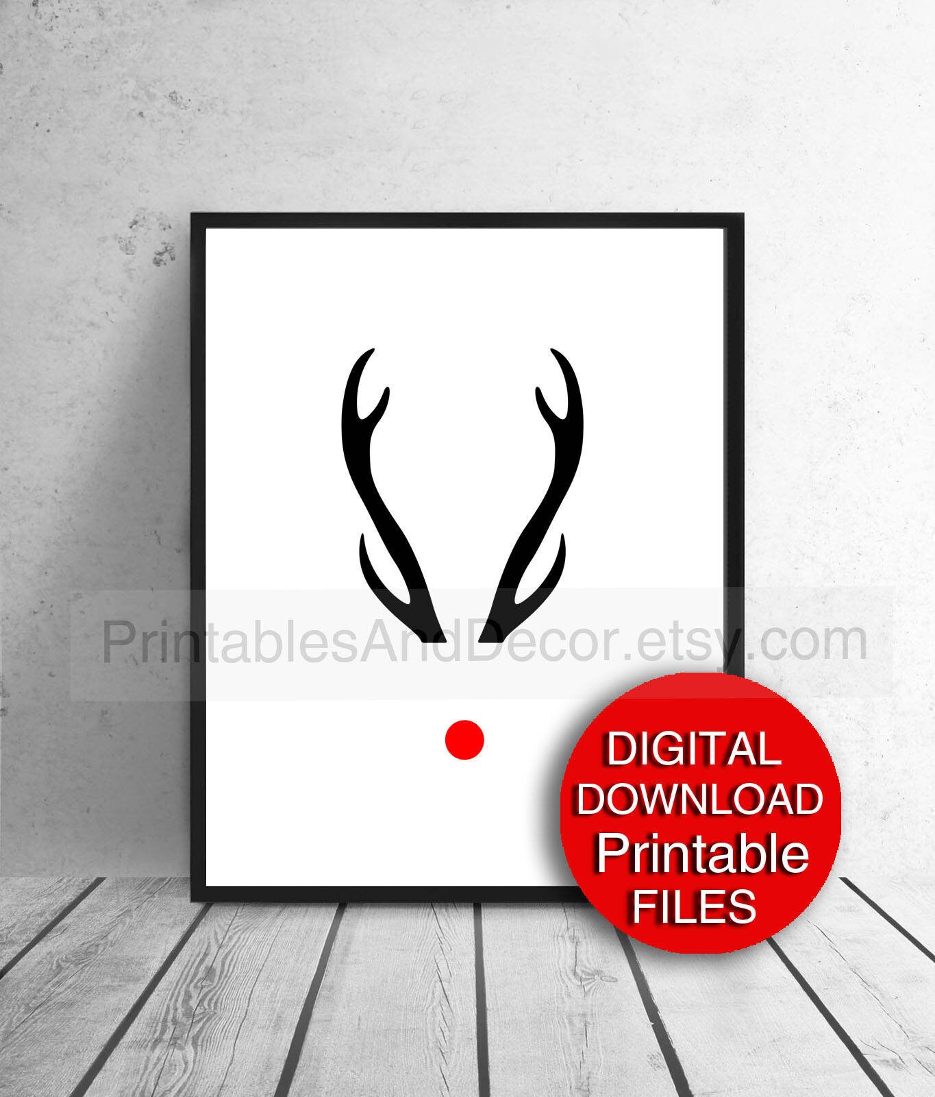 Rudolph The Red Nosed Reindeer A4 Print Home Décor Prints etna.com.pe