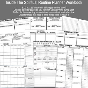 JW Spiritual Routine Planner, Personal Study Planner, Spiritual Routine ...