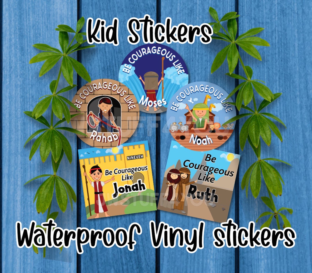JW Kid Stickers | Be Courageous Stickers | Courageous Like Noah Rahab ...
