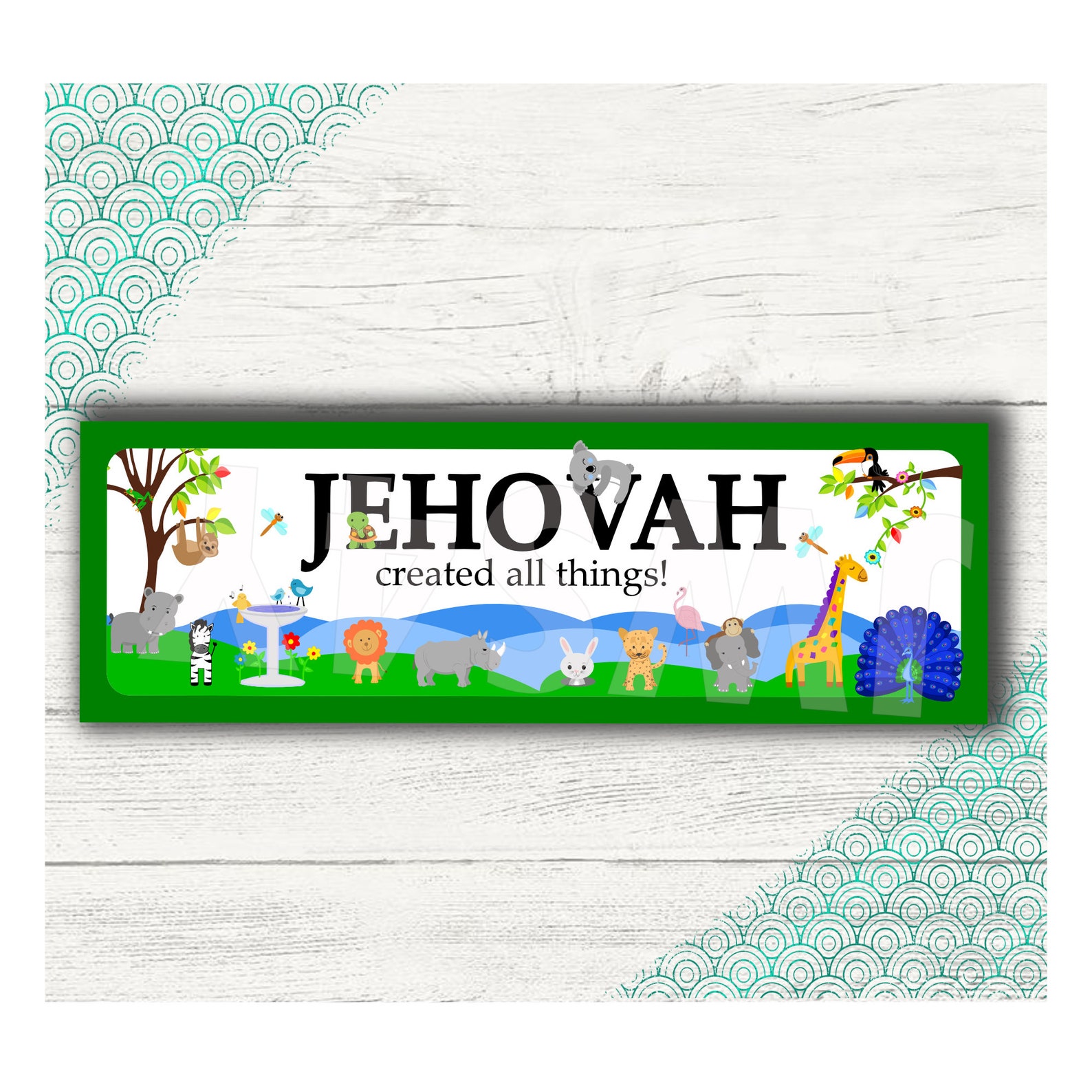 Jehovah Created All Things Bookmarks JW Animals Bookmark JW - Etsy