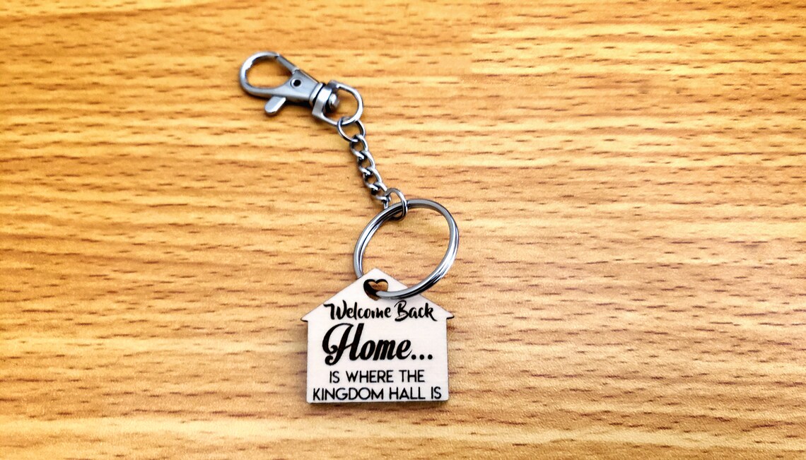 Welcome Back Kingdom Hall Keychain Kingdom Hall Gifts Wood - Etsy