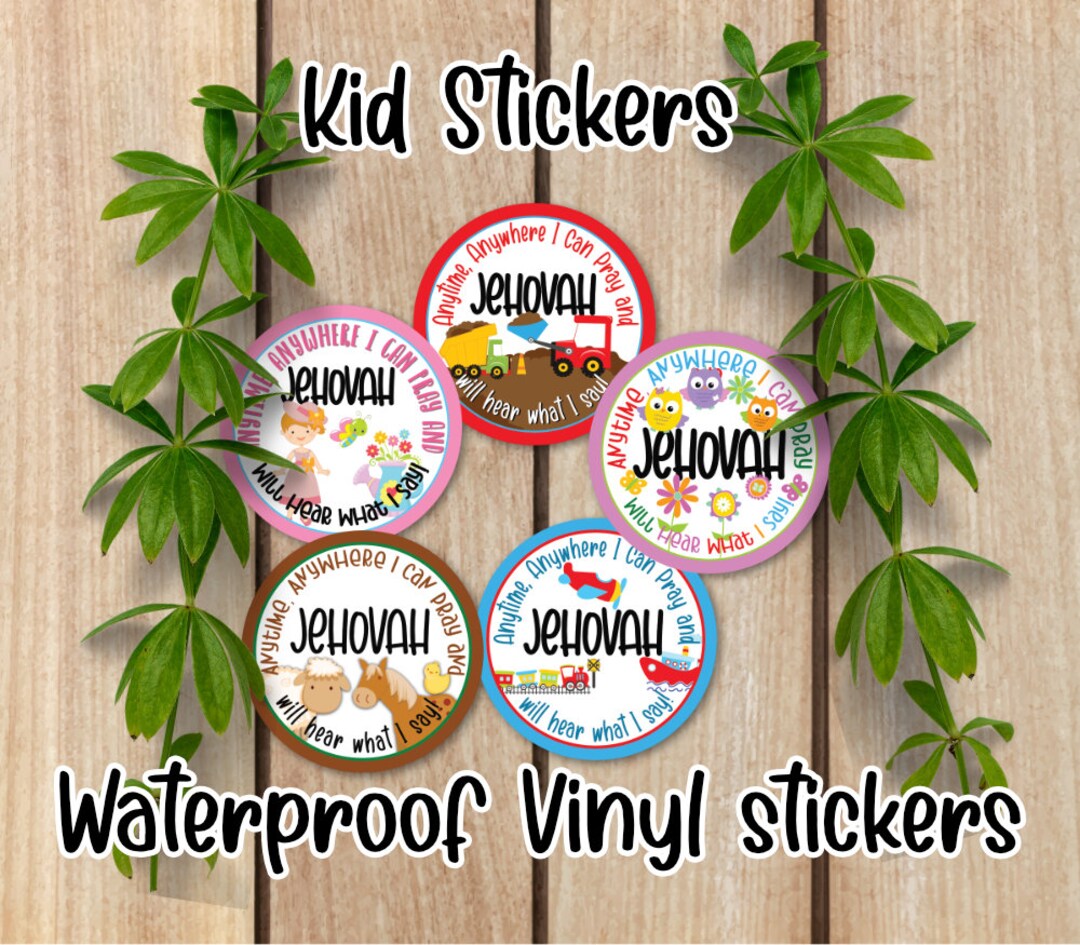 JW Kid Stickers | Anytime Anywhere I Can Pray Stickers |JW Kids Gifts ...