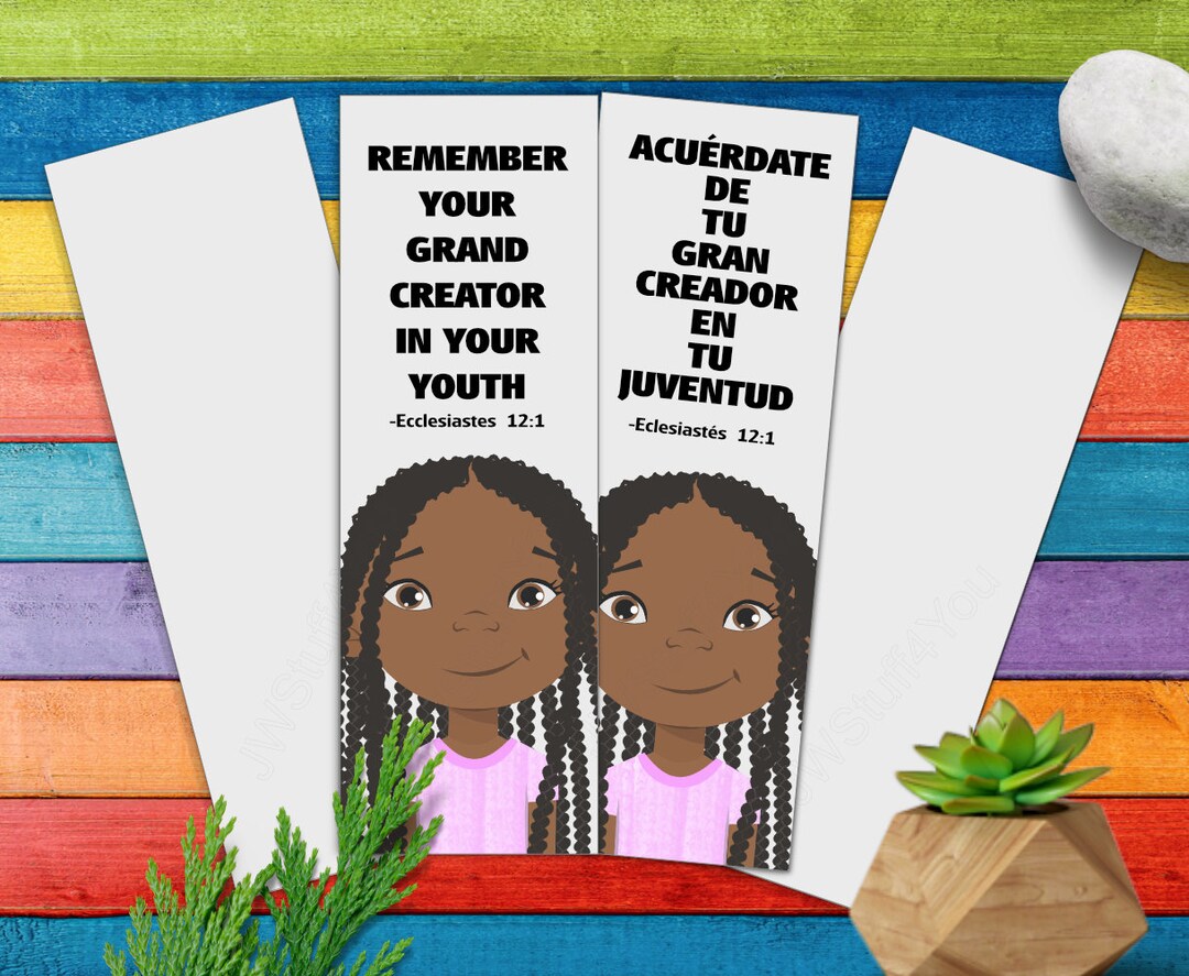JW Kid Bookmark JW Kids Gifts Ecclesiastes12:1 Remember Your Grand ...