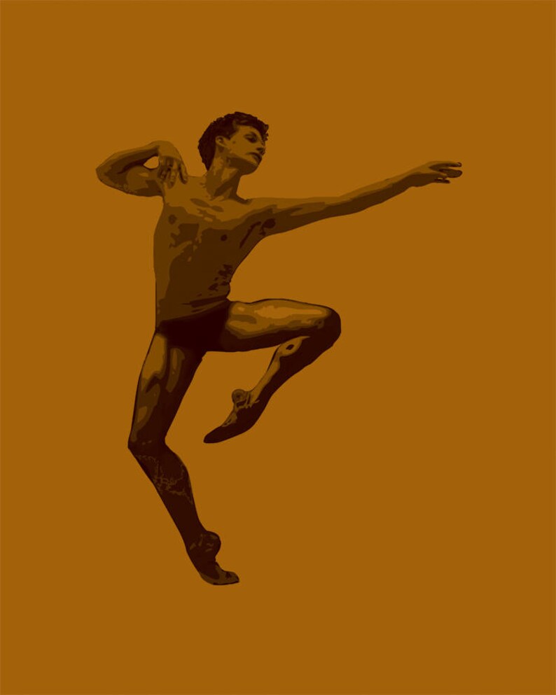 Ballet Dance Art Printable Male Dancer Digital Print Ballet - Etsy