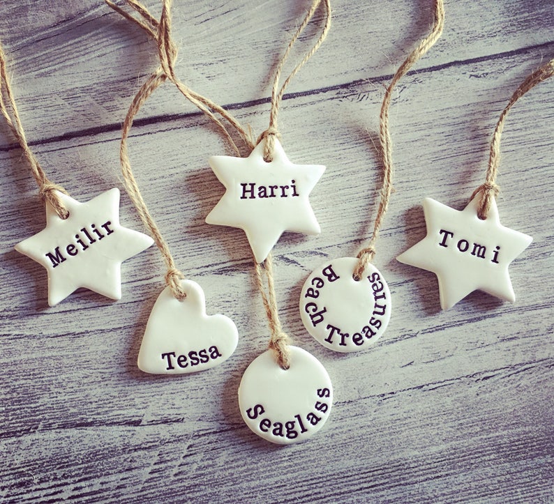 Handmade Clay Tags Labelling Organiser Gift Personalised | Etsy