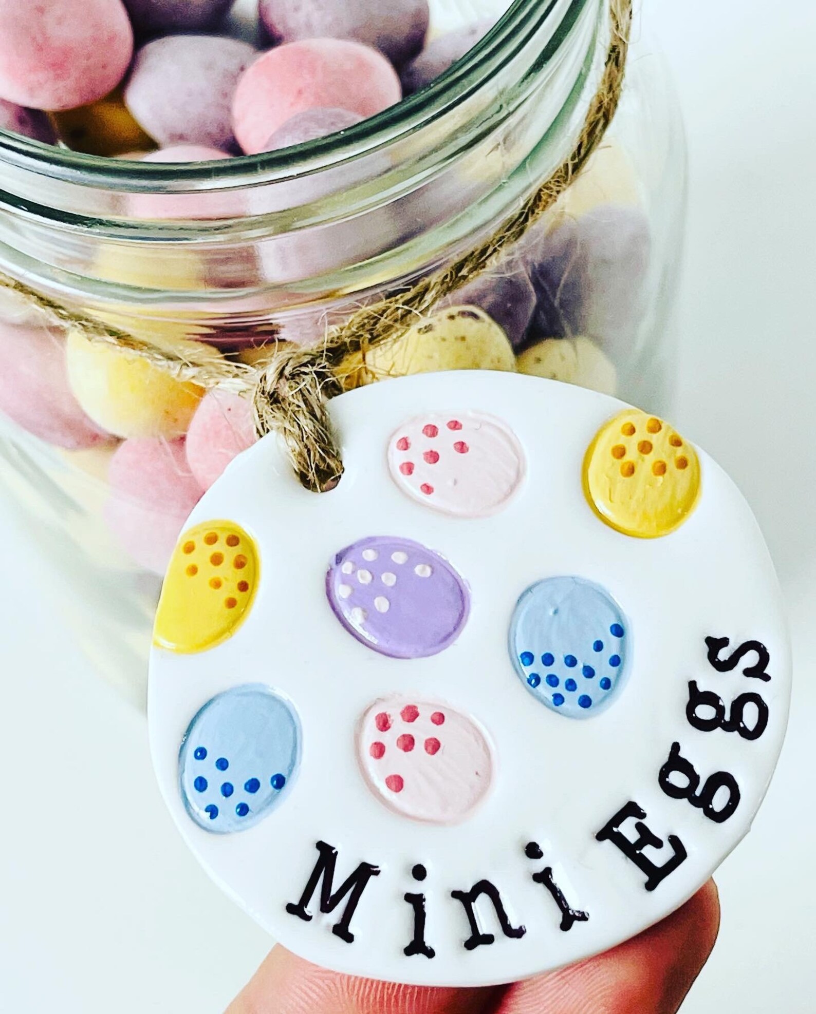 Easter Egg Mini Egg Design Clay Decoration Spring | Etsy UK