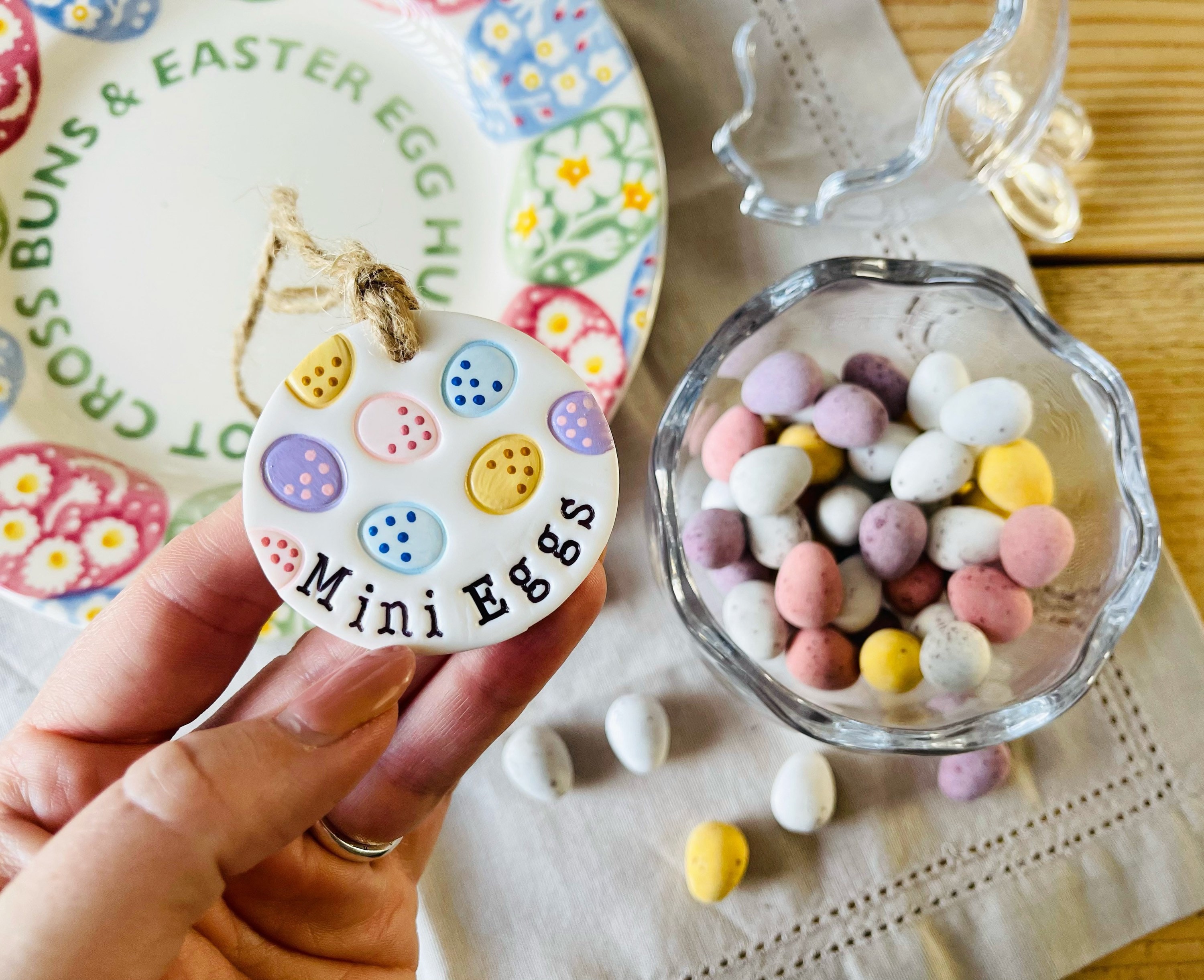 Easter Egg Mini Egg Design Clay Decoration Spring | Etsy UK