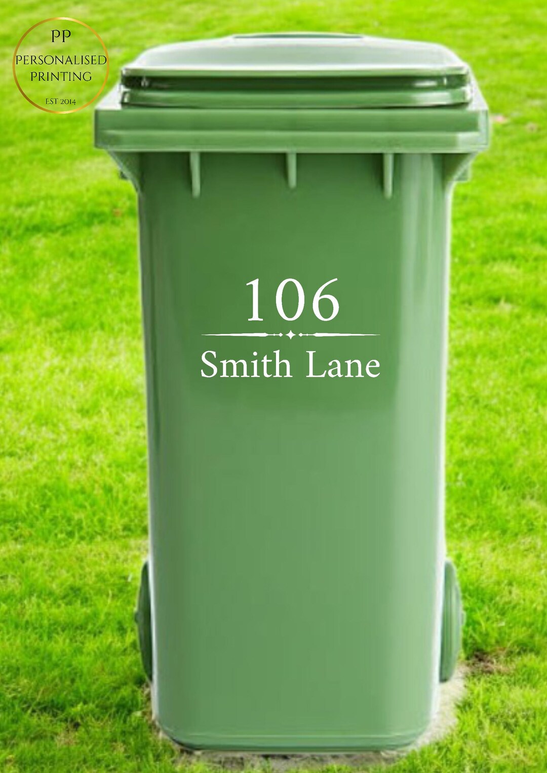 Customisable Wheelie Bin Stickers Personalised Custom Wheelie Bin Decal ...