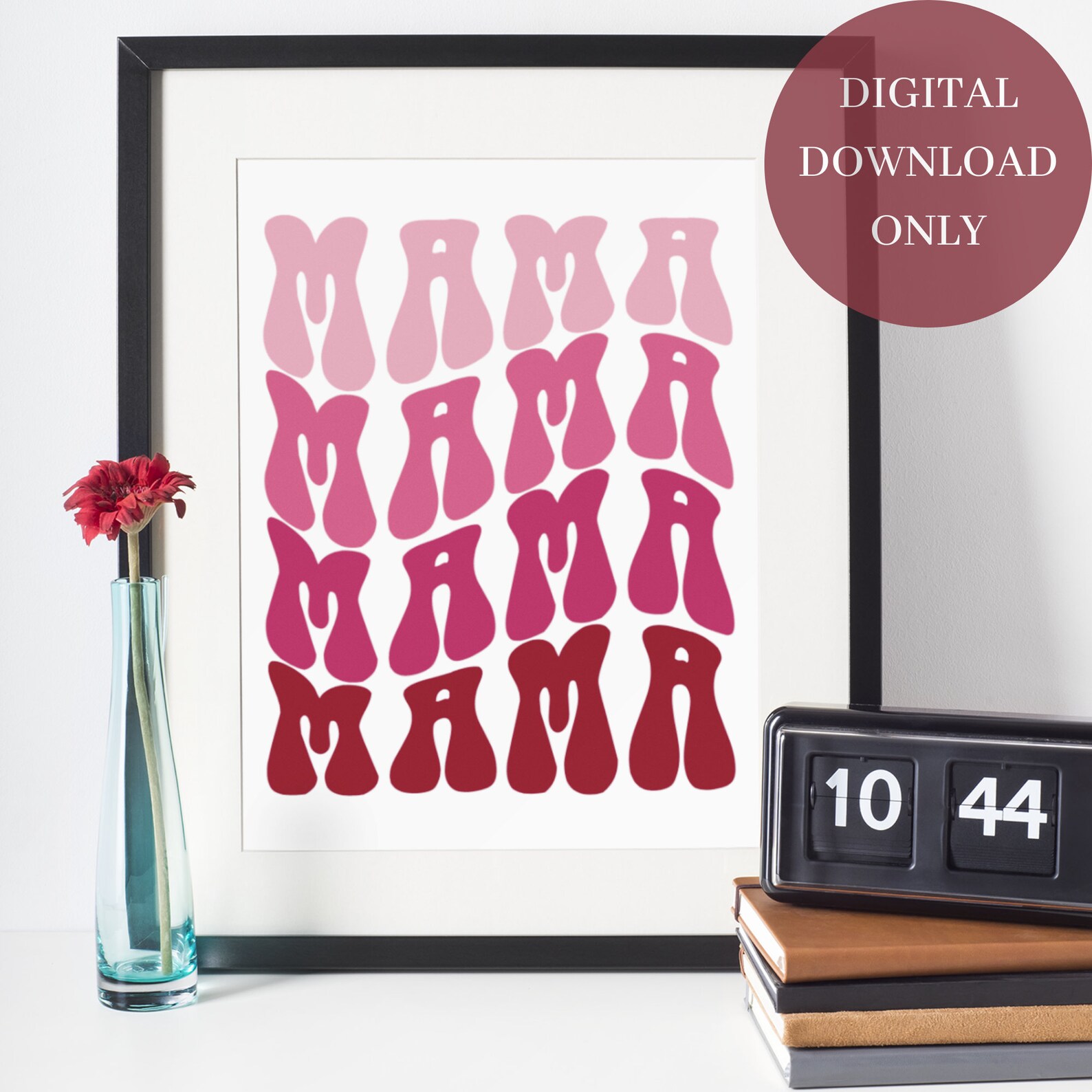 Mama Wall Art Graphic Printable Digital Download Pink Strong Mama Stay ...