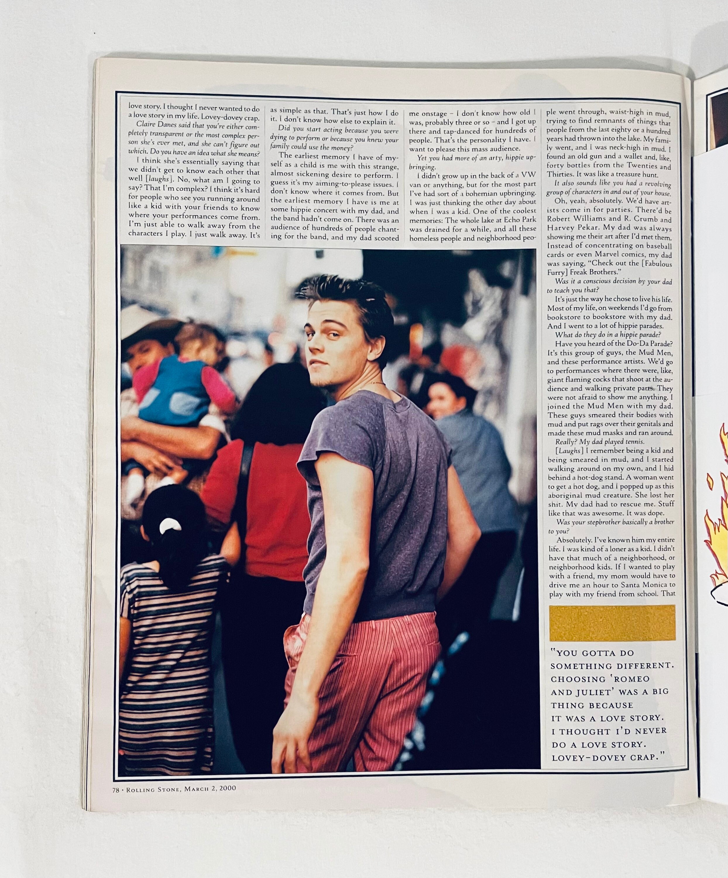 Leonardo Dicaprio Titanic Rolling Stone Magazine March 2000 - Etsy
