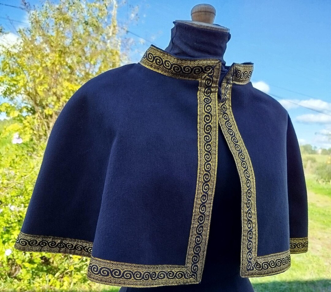Pilgrim, Chaperon, Small Cape With Mandarin Collar Edged With Gold ...