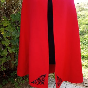 Mid-length Black Cape With Hood and Silver Appliques Cape Diem - Etsy