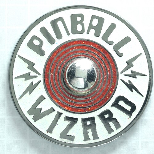 Pinball Wizard Enamel Pin red Glitter Retro Gaming Arcade - Etsy
