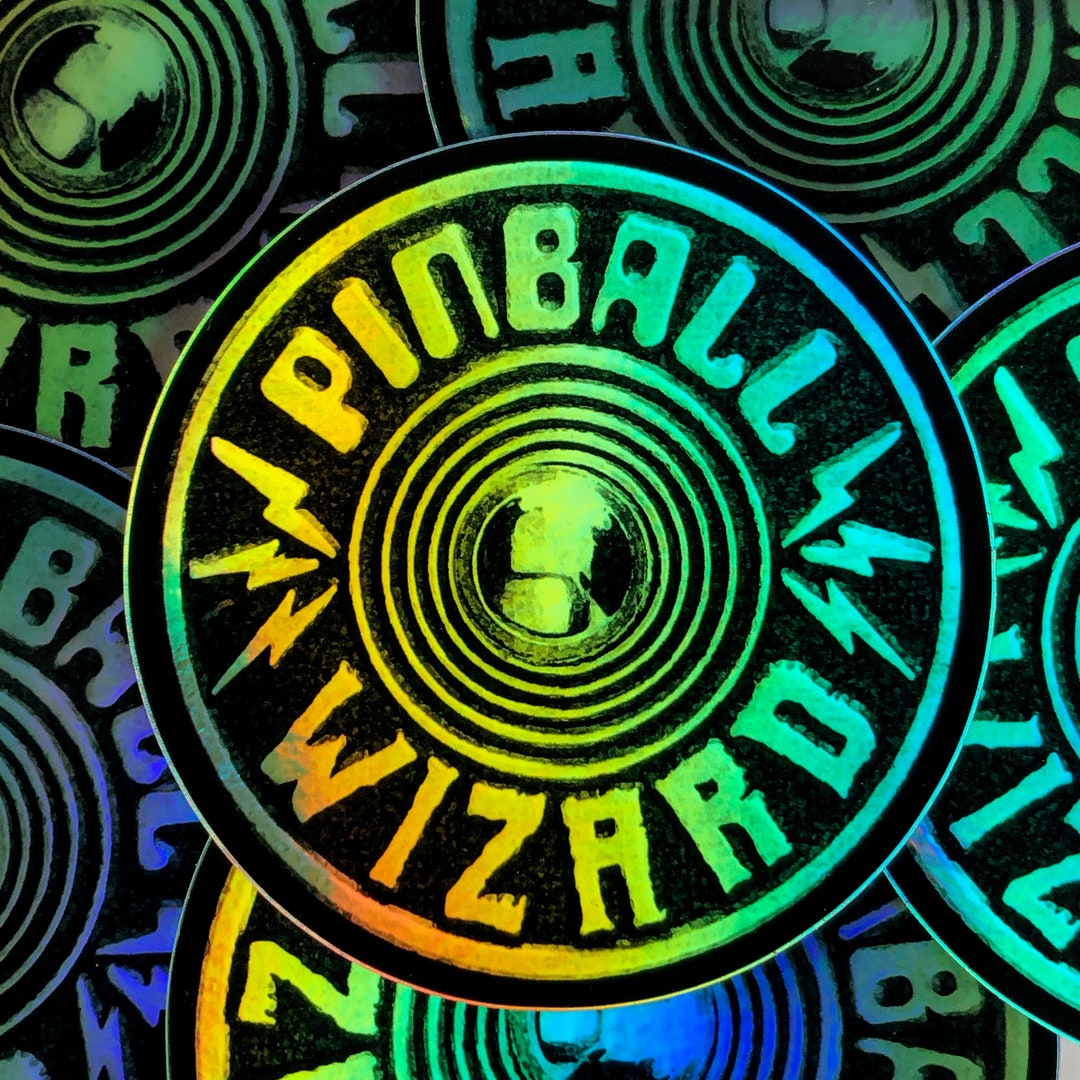 Pinball Wizard Metallic Vinyl Sticker Retro Gaming Arcade 1980's ...
