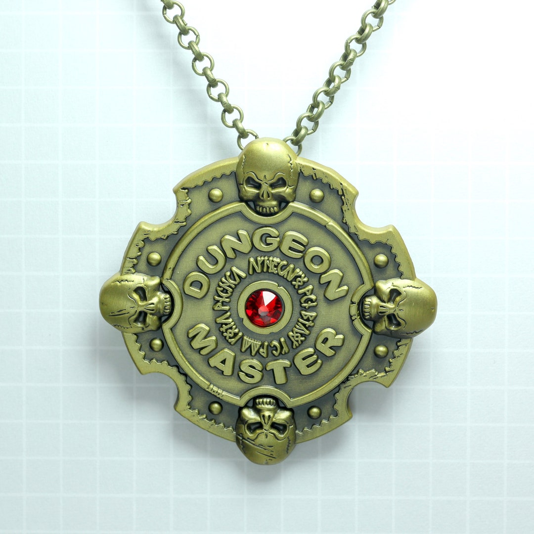 Dnd Pendant - Dungeon Master Antique Bronze and Red Crystal D&D RPG ...