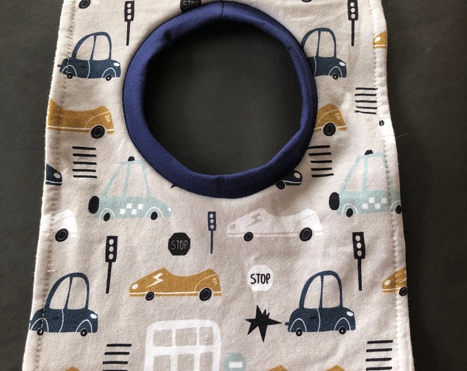 Small Bib /3-12 Months/pul Over Bibs/boy/girl/cars/gray/ratine/bib ...