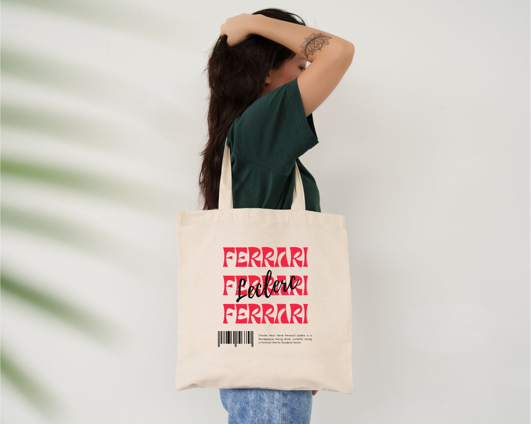 Ferrari F1 Art Formula 1 Tote Bag F1 Merch Charles Leclerc Carlos Sainz ...