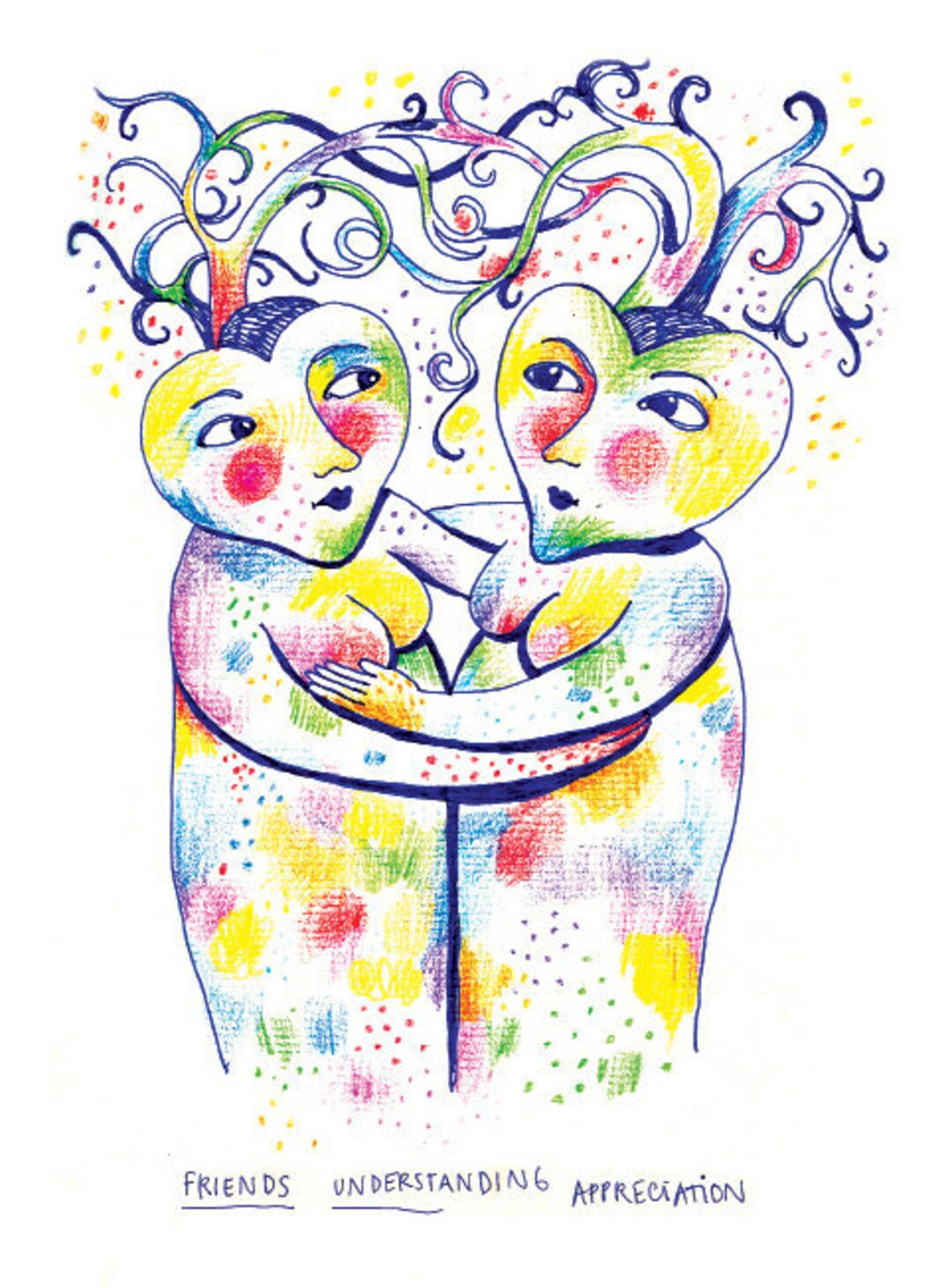 Friends, Understanding, Appreciation, Illustration, Drawing, Sisters ...