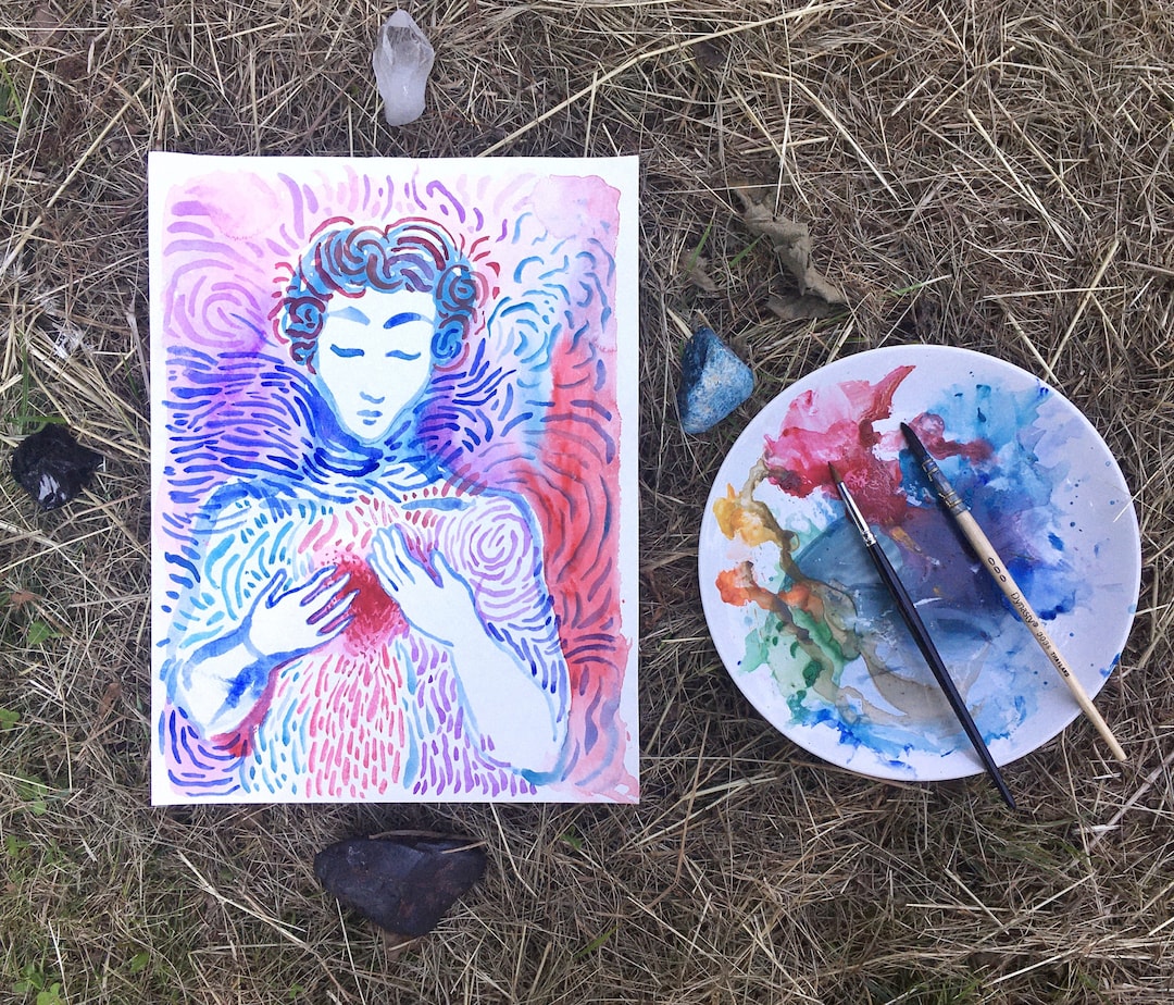 Feel It All, Original Watercolor Painting, Artwork, Illustration ...