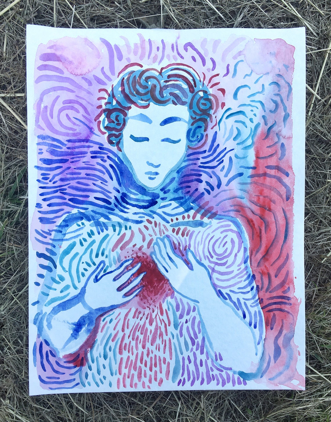 Feel It All, Original Watercolor Painting, Artwork, Illustration ...