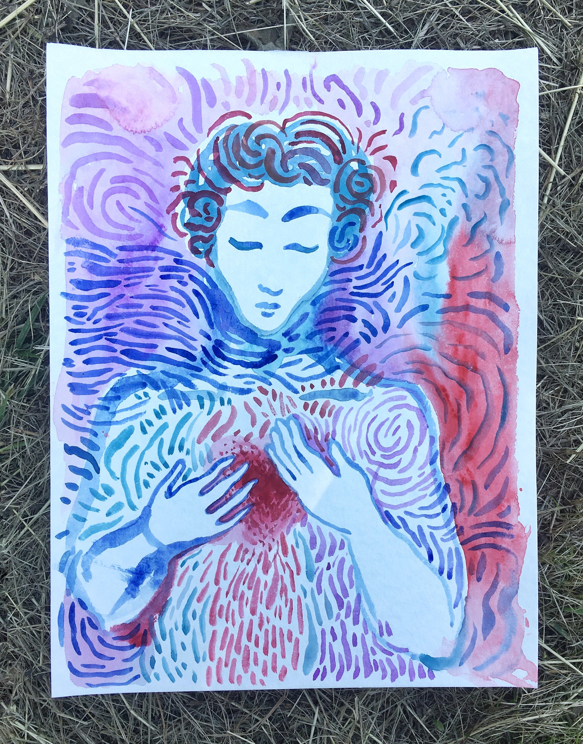 Feel It All, Original Watercolor Painting, Artwork, Illustration ...