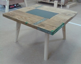 Stunning Three Legged Coffee Table Made With Reclaimed Scaffold Boards ...
