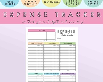 Pink Finance Planner Printable Financial Journal Budget Template ...