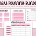 Meal Planner BUNDLE, PINK Weekly Food Diary, Meal Tracker Printable ...