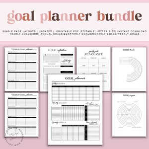Goal Planner BUNDLE, 2023 Goals Tracker, SMART Goal Setting Kit, New ...